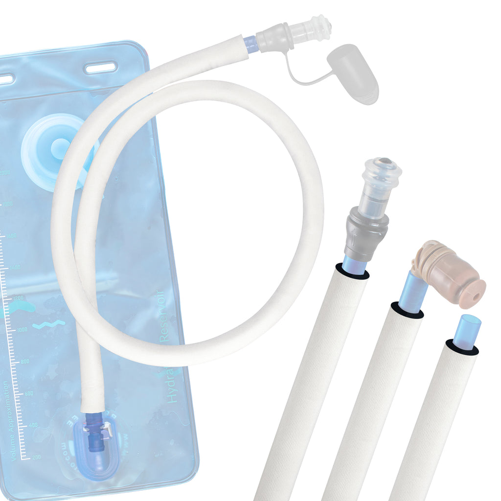 White Insulated Drink Tube Hose Cover | Gearhandle.com
