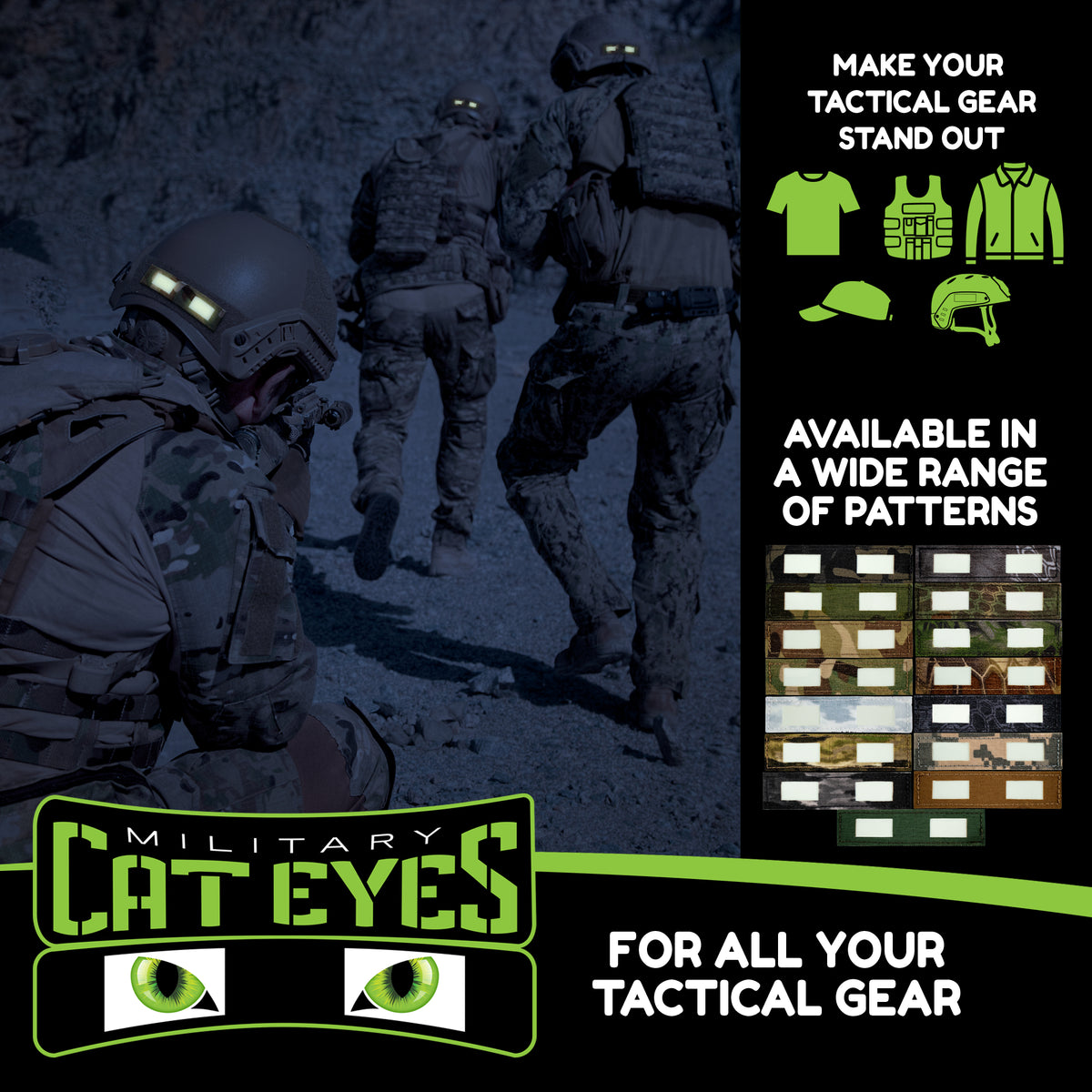 ACU Military Helmet Cat Eye Band | Gearhandle.com