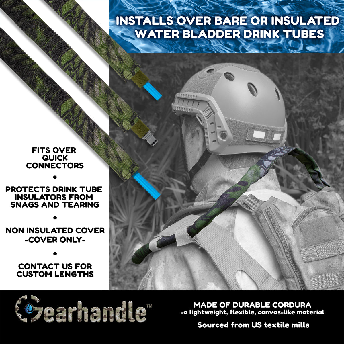 Kryptek Altitude Non Insulated Drink Tube Sleeve | HydrationTubeCovers.com
