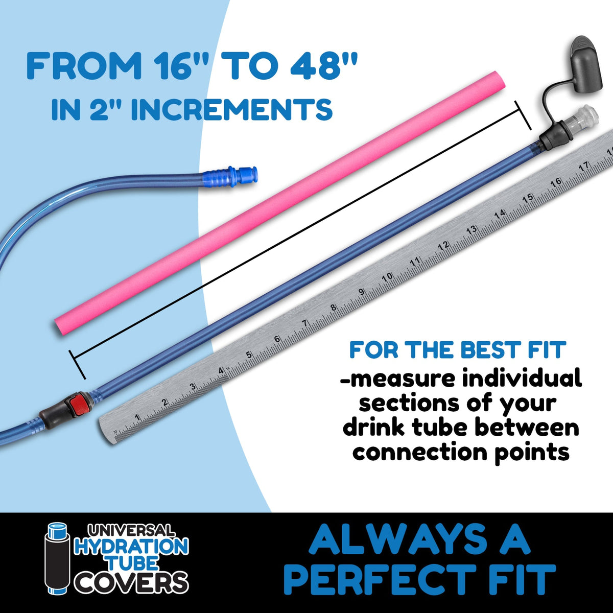 Custom Length Insulated Drink Tube Hose Cover | Gearhandle.com