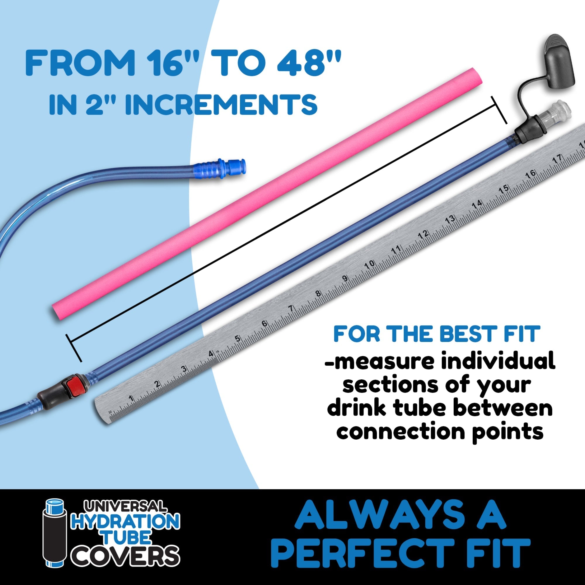 Custom Length Insulated Drink Tube Hose Cover | HydrationTubeCovers.com