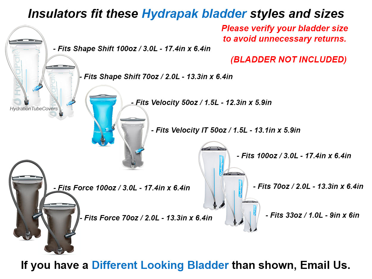 Bladder Insulators for Hydrapak Hydration Pack Water Bladder Reservoir ...