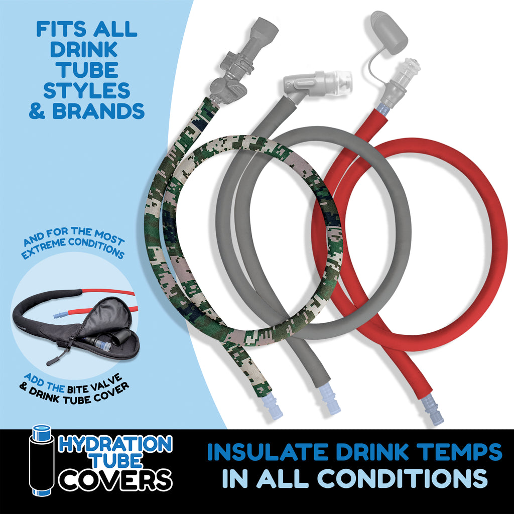 White Insulated Drink Tube Hose Cover | Gearhandle.com